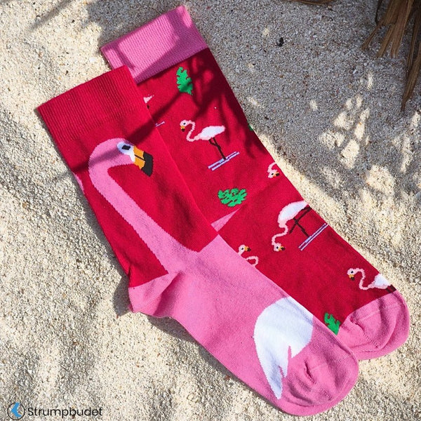 2-pack Roliga Strumpor med Flamingos - Strumpbudet